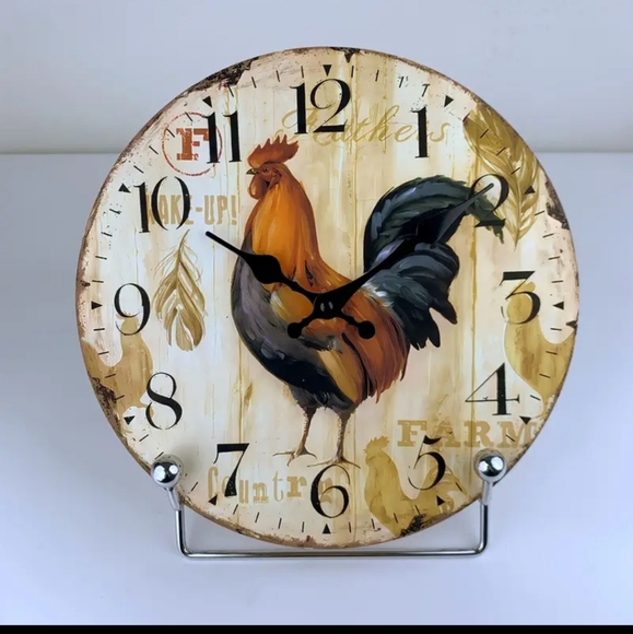 Wall Decor | New Rooster Chicken Farmhouse 1 Wall Clock | Poshmark